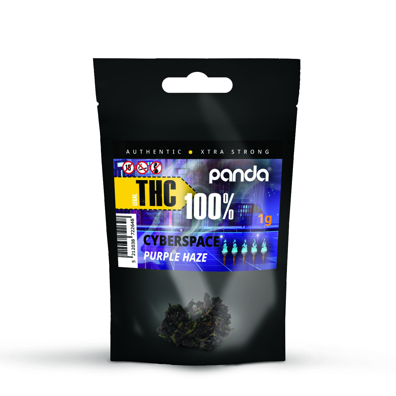 PANDA - CANNABIS BUDS THC LEGAL CYBERSPACE (PURPLE HAZE) 100% 1gr/2gr ...